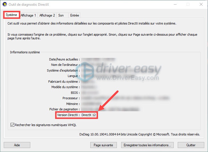 2 étapes pour mettre à jour DirectX sur Windows 10 - Driver Easy France
