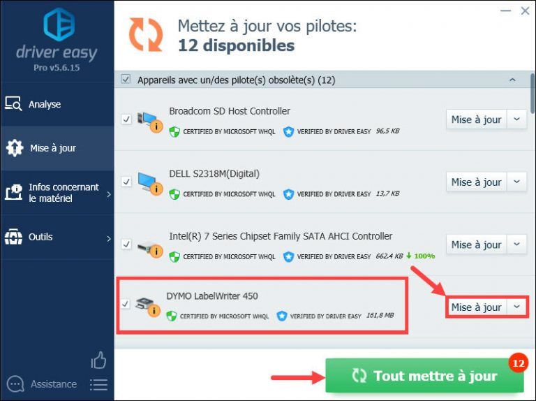 Télécharger pilote Dymo LabelWriter 450 pour Windows 11/10/8 - Driver Easy France