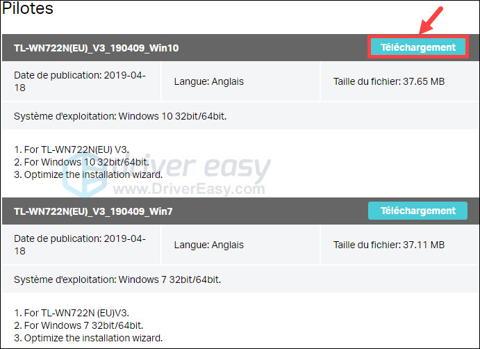 Télécharger le pilote TP-Link pour Windows 10, 8 et 7 - Driver Easy France