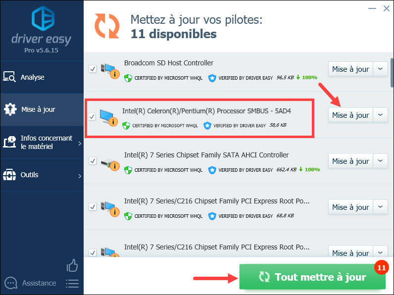 SM Bus Controller Pilote pour Windows 11/10/8 - Driver Easy France