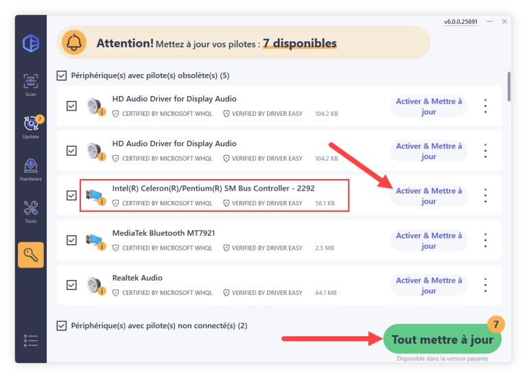 SM Bus Controller Pilote pour Windows 11/10/8 - Driver Easy France